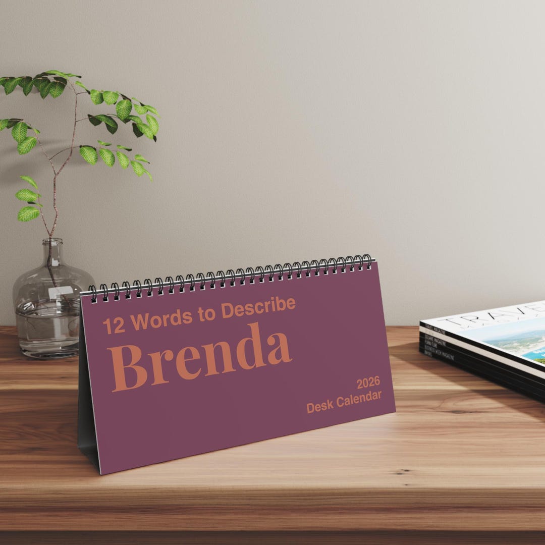 Personalized Desk Calendar 2026, Inspirational Words, Cubicle Decor - Etsy