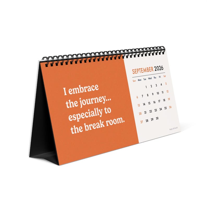 Desk Calendar 2026, Funny Monthly Office Desktop Affirmations, Cubicle ...