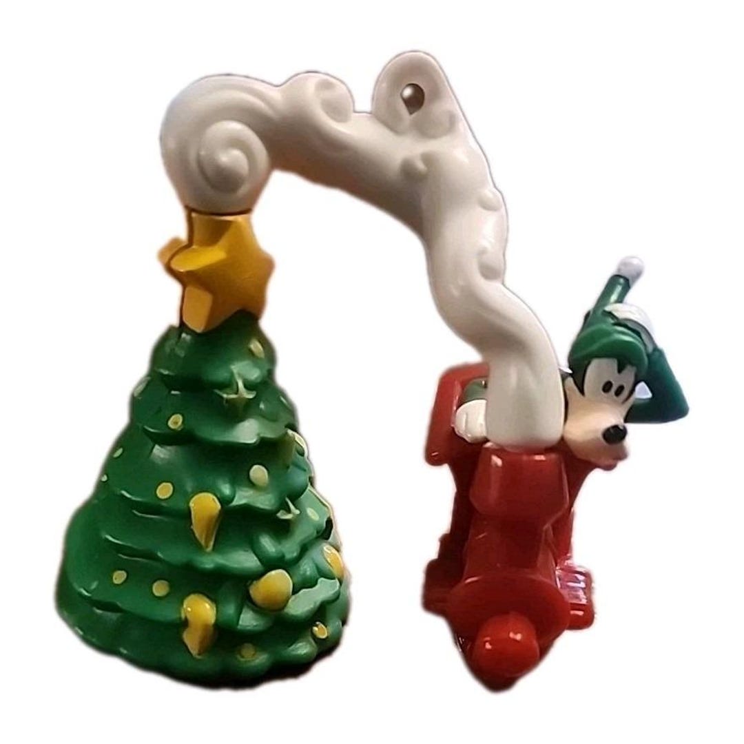 Disney Christmas Goofy and Red Train Plastic Ornament Vintage - Etsy