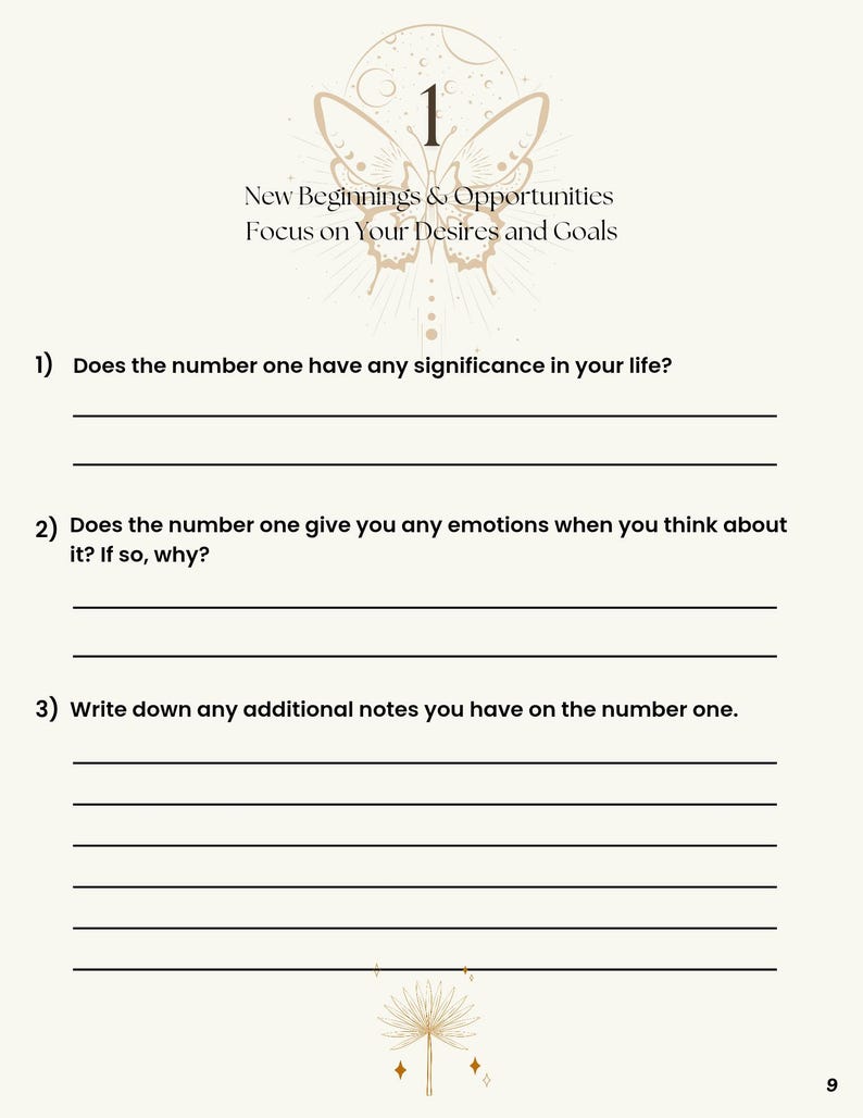 Angel Numbers Tracker Journal | Printable Spiritual Journal ...