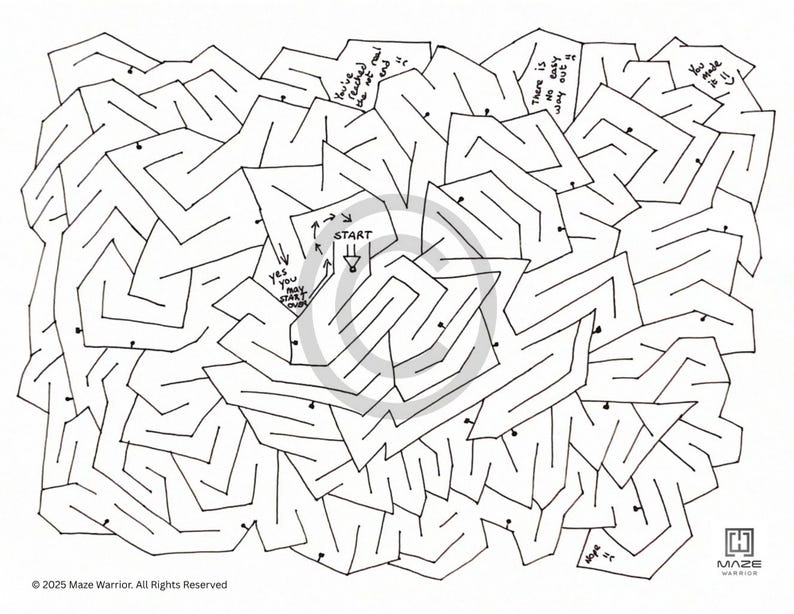 Discovery Maze - Hand Drawn Digital Download - Etsy