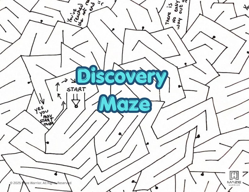Discovery Maze - Hand Drawn Digital Download - Etsy