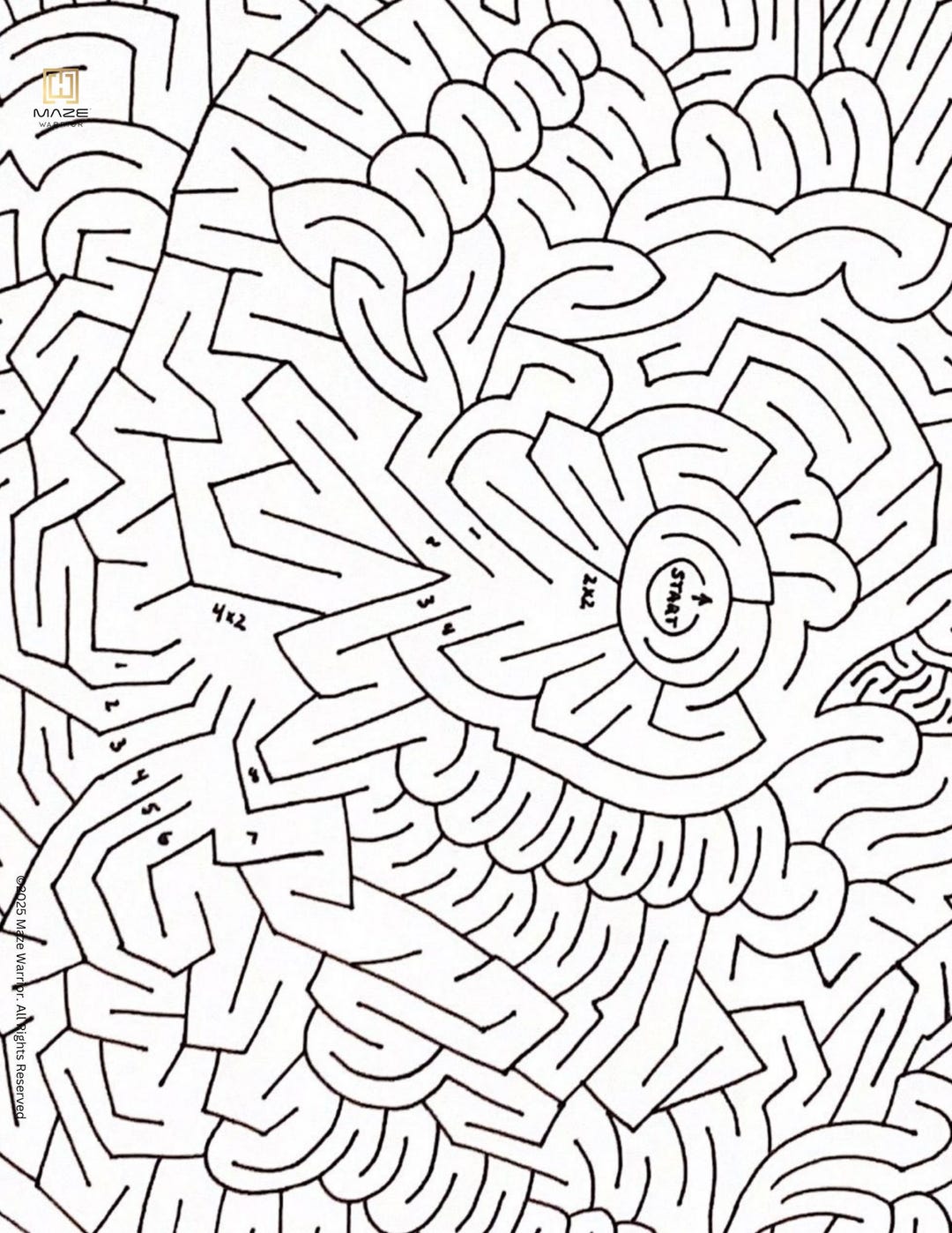 2x2 Maze: Hand-drawn Puzzle for Adults & Kids 11+ (digital Download) - Etsy