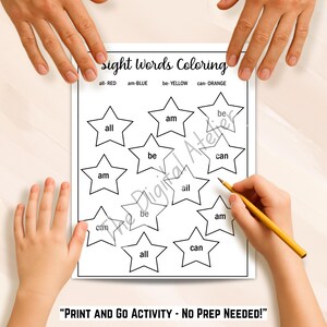 Sight Word Worksheets PDF | Printable Color, Trace & Read for ...