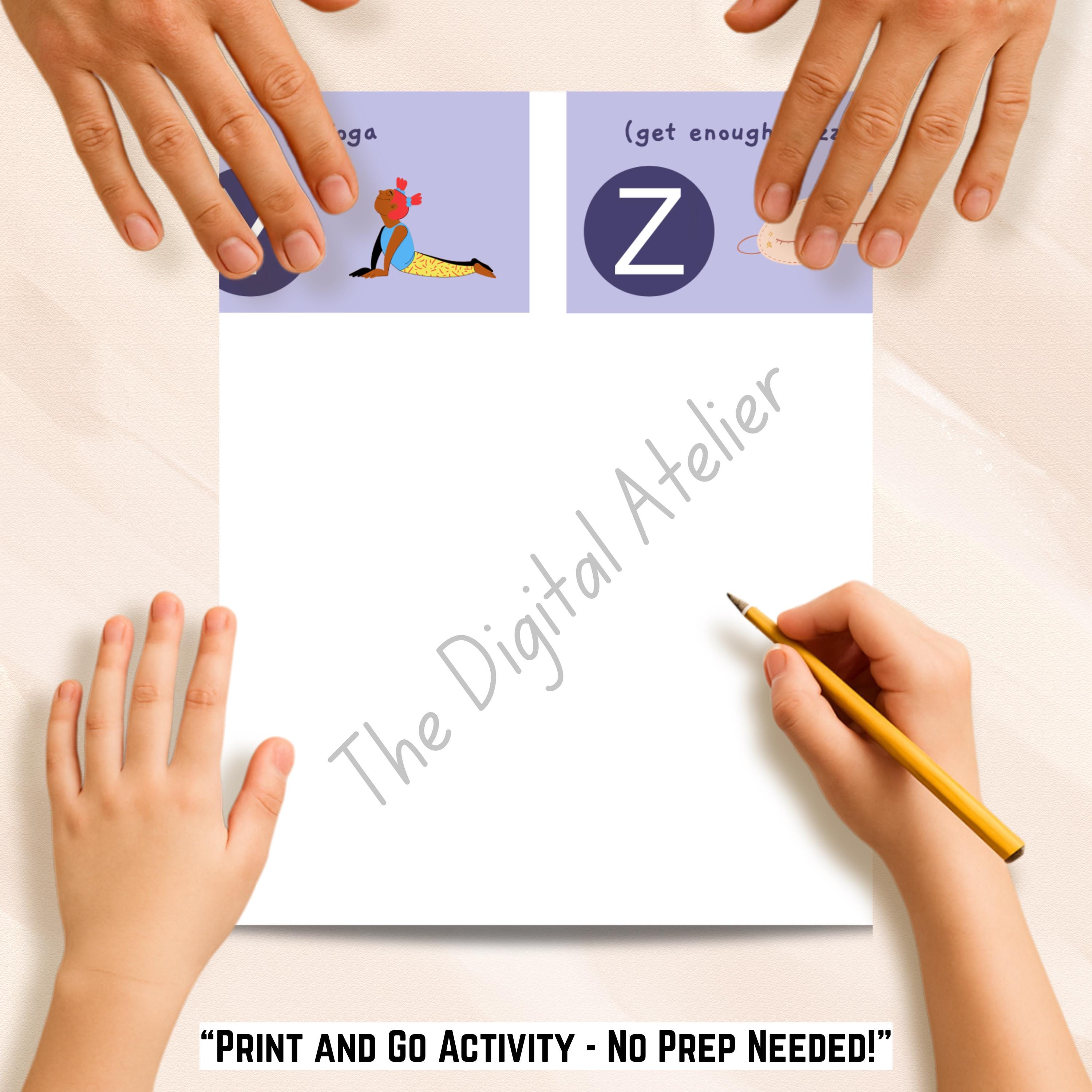 Mindfulness Alphabet Flashcards for Kids | Calm Down Corner Coping ...