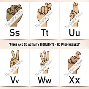 ASL Alphabet Flashcards Bundle | Learn Sign Language Letters With Mini ...