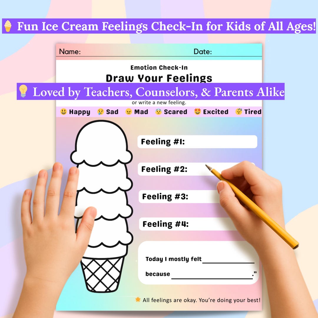 Feelings Check-in Worksheet for Kids, Printable SEL Activity for ...