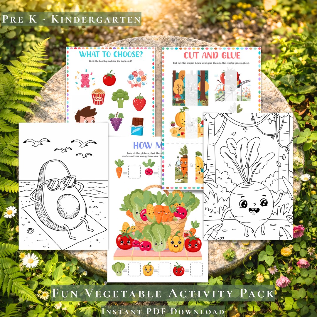 Vegetable Activity & Veggie Coloring Pages | Preschool Activity | 21 ...