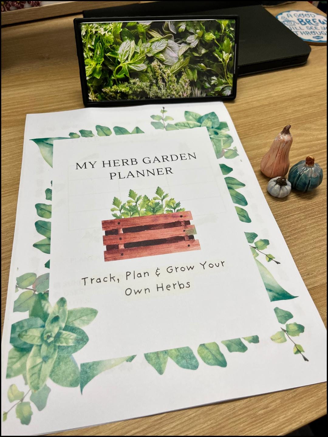 Herb Garden Planner Printable PDF- Plant Care Tracker- Gardening ...