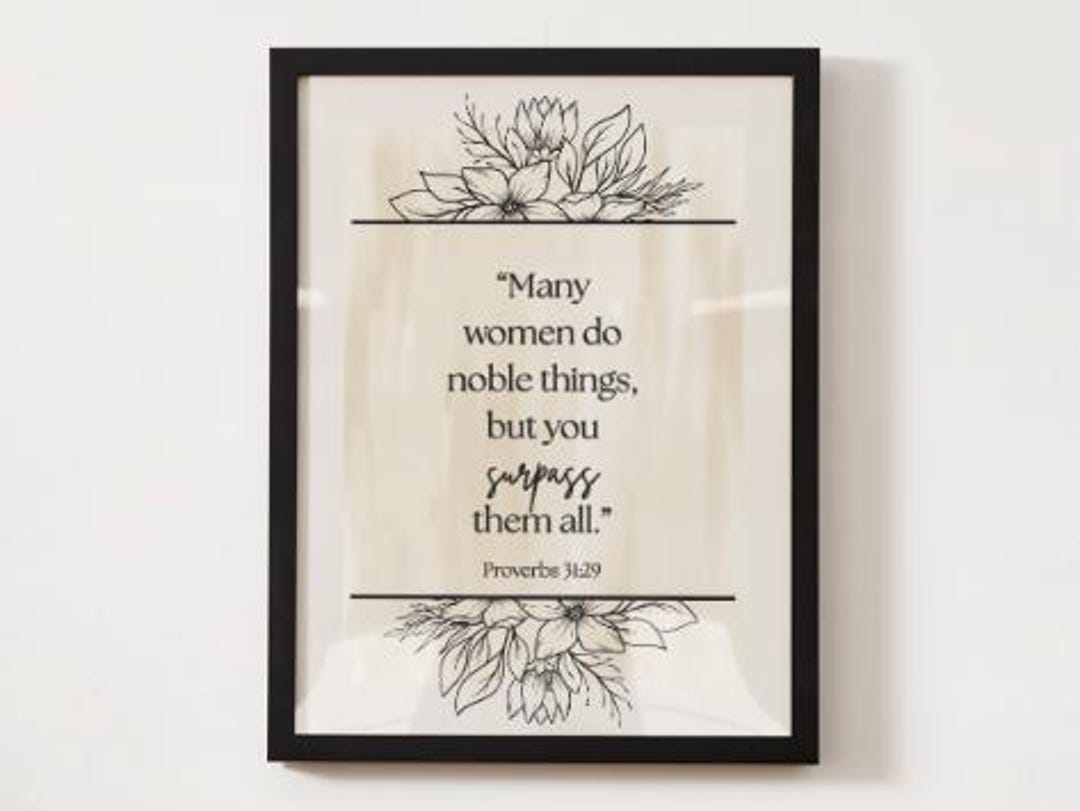 Proverbs 31:29 Printable Poster - Etsy