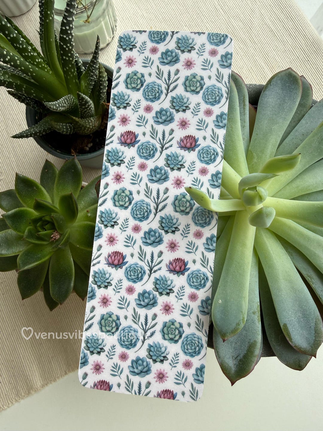 Blooming Succulent Bookmark | Plant Lover Gift | Floral Succulent ...