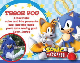 Sonic Thank You Cards - Etsy