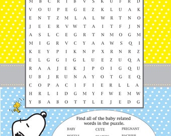 Snoopy Word Search - Etsy