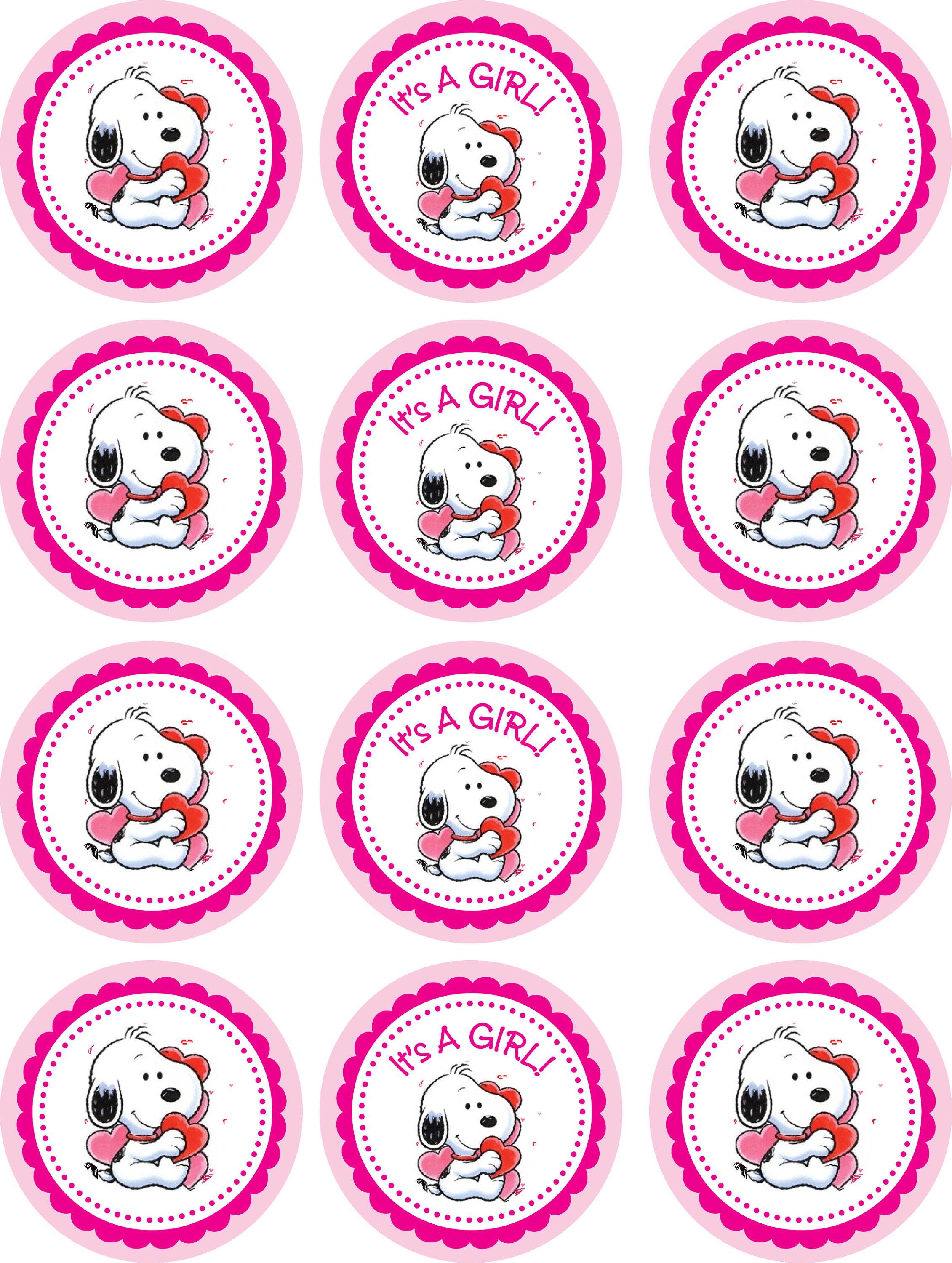 Snoopy Printable Cupcake Toppers or Tags - Etsy Singapore