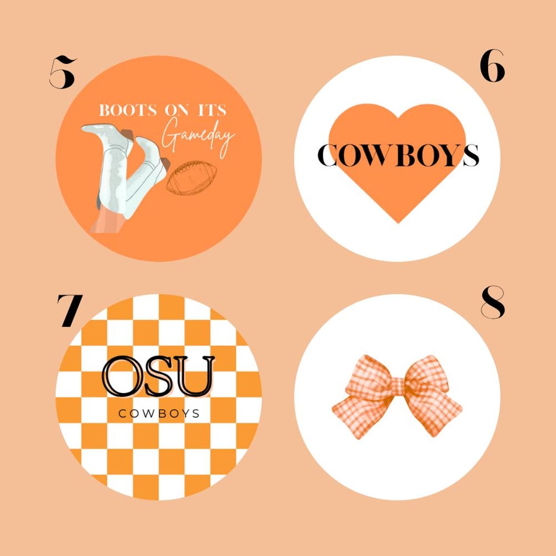 Oklahoma State Game Day Buttons - Etsy