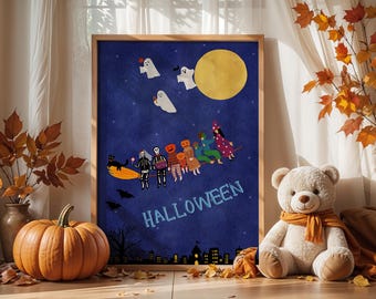 Ghosts & Pumpkins Halloween Digital Download | Cute Spooky Ghostly ...