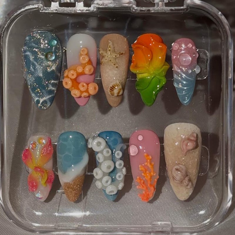 Octopus Nails - Etsy