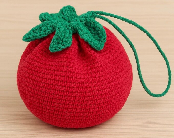 Crochet Fruit Bag Pattern - Easy Beginner Drawstring Summer Cottagecore ...