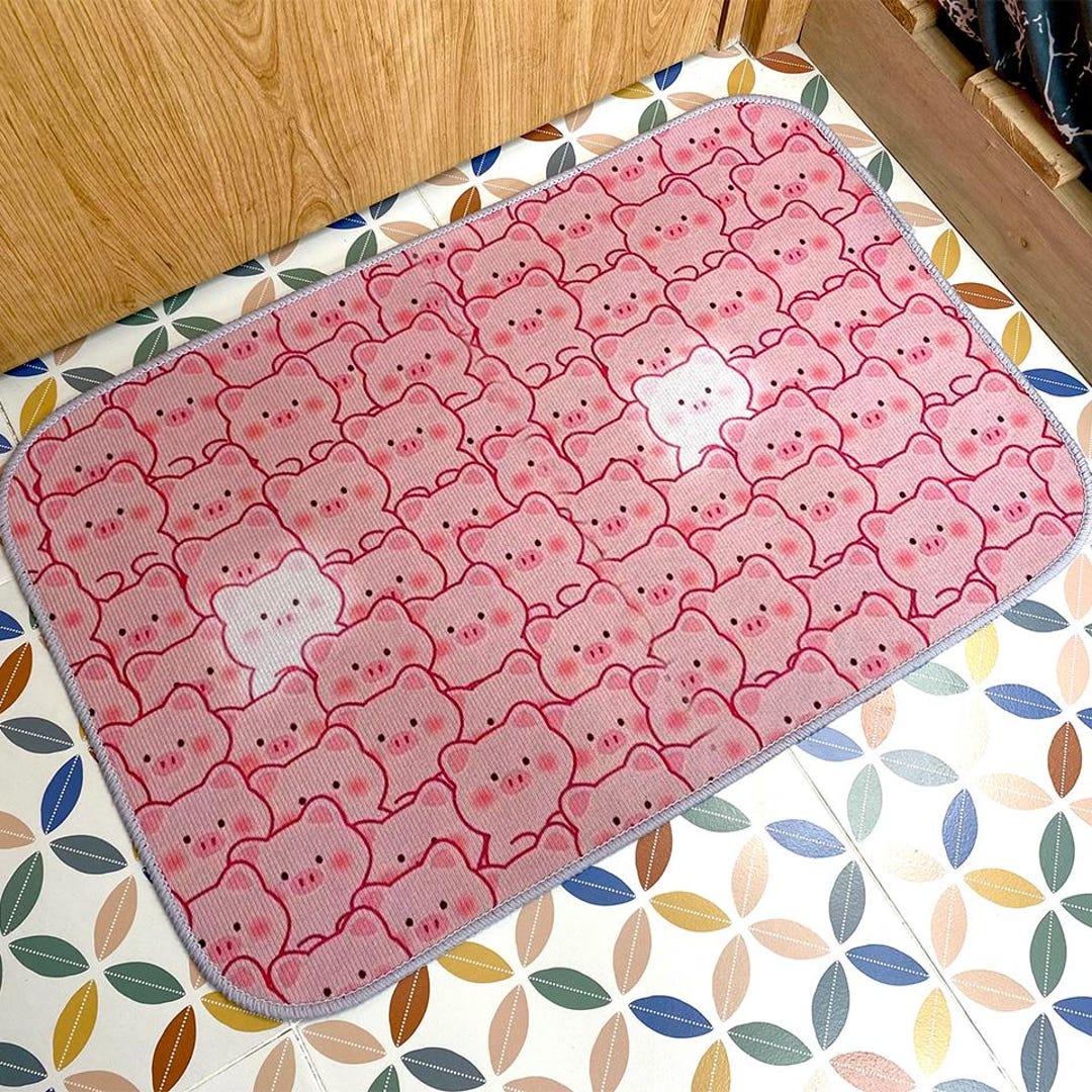 Pink Pig Rug|kawaii Cartoon Animal Mat|cute Pet Lover Gift|funny ...