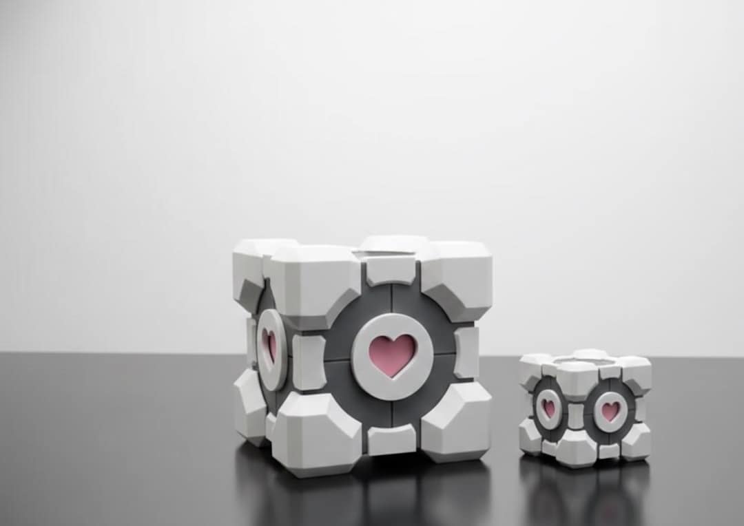 Portal Inspired Companion Cube – Aperture Science Desk Decor ...