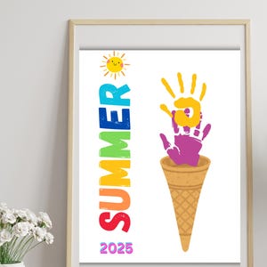 Summer Ice Cream Handprint Craft | Ice Cream Cone Summer Handprint ...