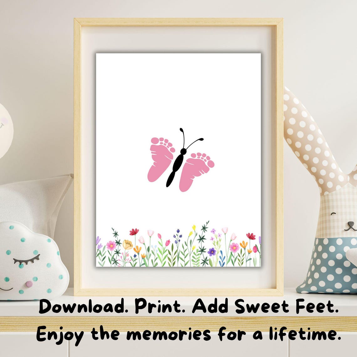 Butterfly Footprint Craft | Summer Printable Keepsake | Baby & Toddler ...