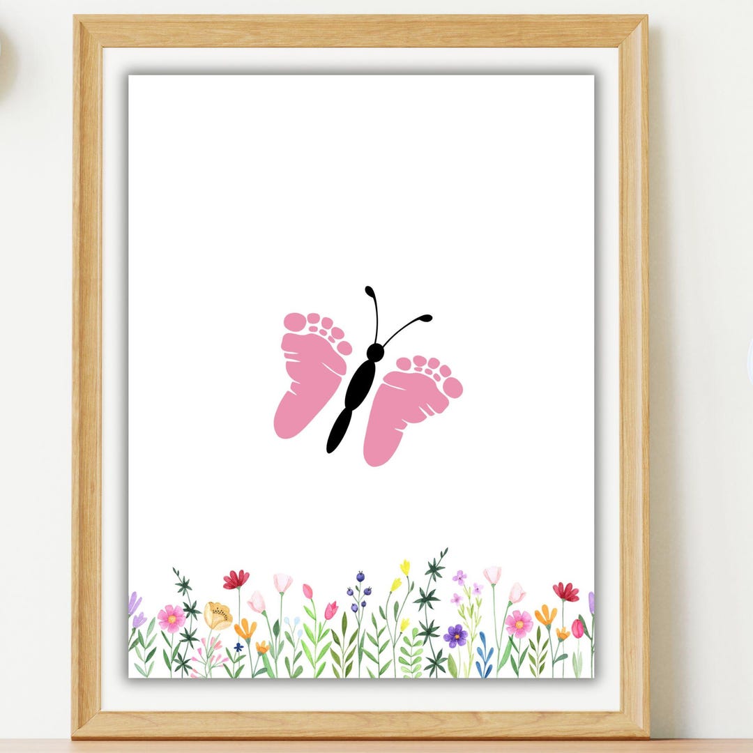 Butterfly Footprint Craft | Summer Printable Keepsake | Baby & Toddler ...