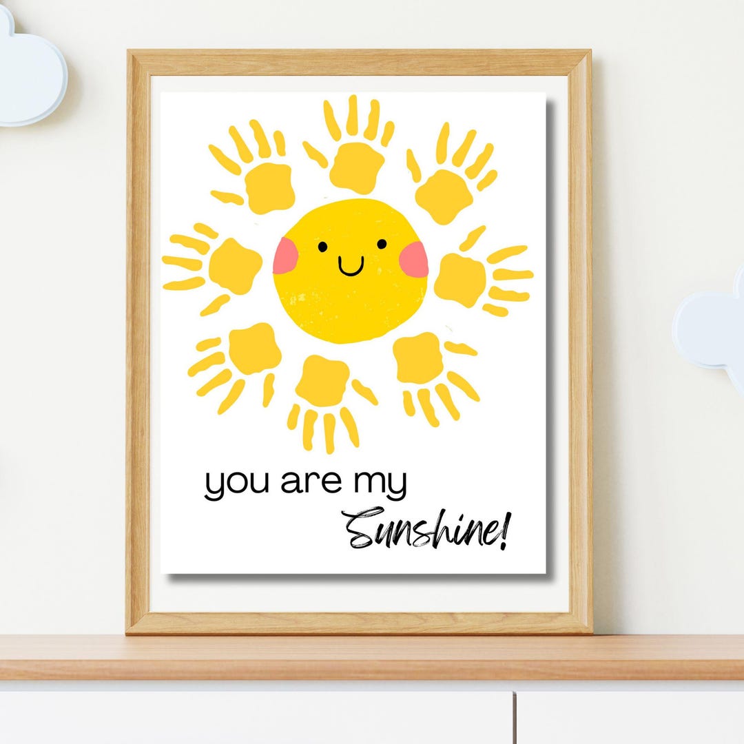 You Are My Sunshine Handprint Art | Sunflower Craft for Kids | Baby ...