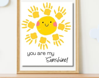 You Are My Sunshine Handprint Craft | Preschool Craft | Newborn ...