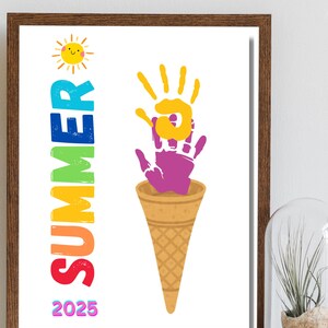 Summer Ice Cream Handprint Craft | Ice Cream Cone Summer Handprint ...