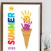 Summer Ice Cream Handprint Craft | Ice Cream Cone Summer Handprint ...