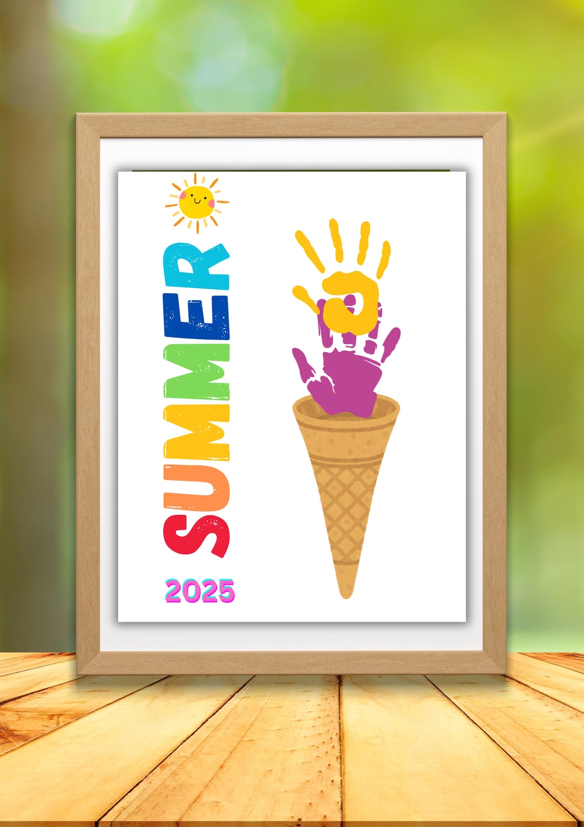 Summer Ice Cream Handprint Craft | Ice Cream Cone Summer Handprint ...