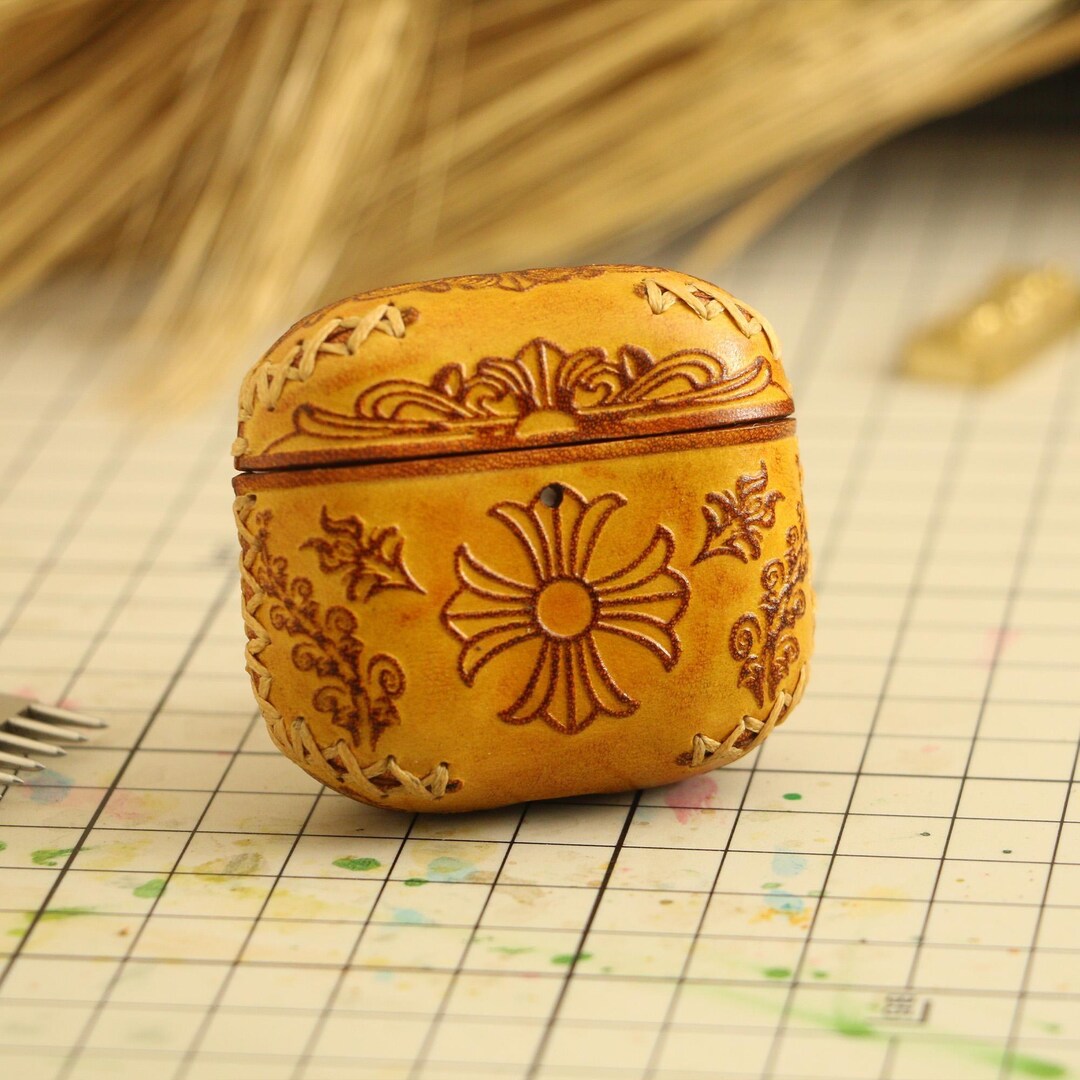 Airpods Custom Leather Case Handmade Personalized Cover for Apple ...