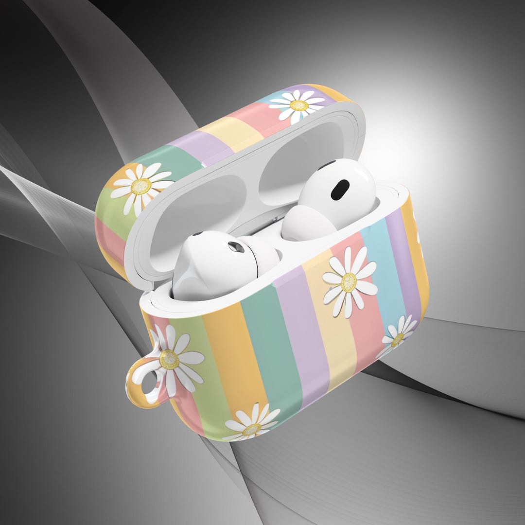 Pastel Daisy Airpods Case, Cute Flower Earbud Cover, Spring Floral ...