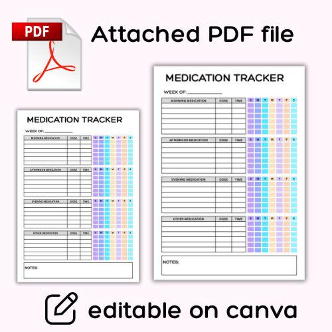 Daily Medication Tracker. Medication Log. Printable Medicine Log for ...