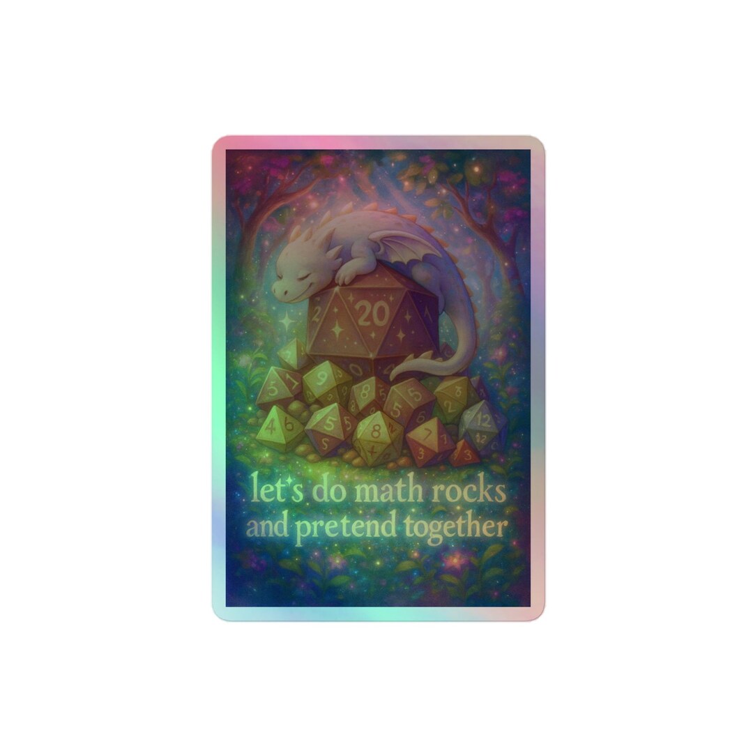 Let's Do Math Rocks and Pretend Together Holographic Sticker - Etsy ...
