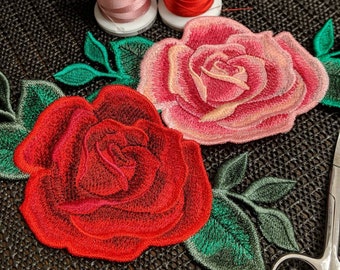 Pink Rose Patch | Etsy