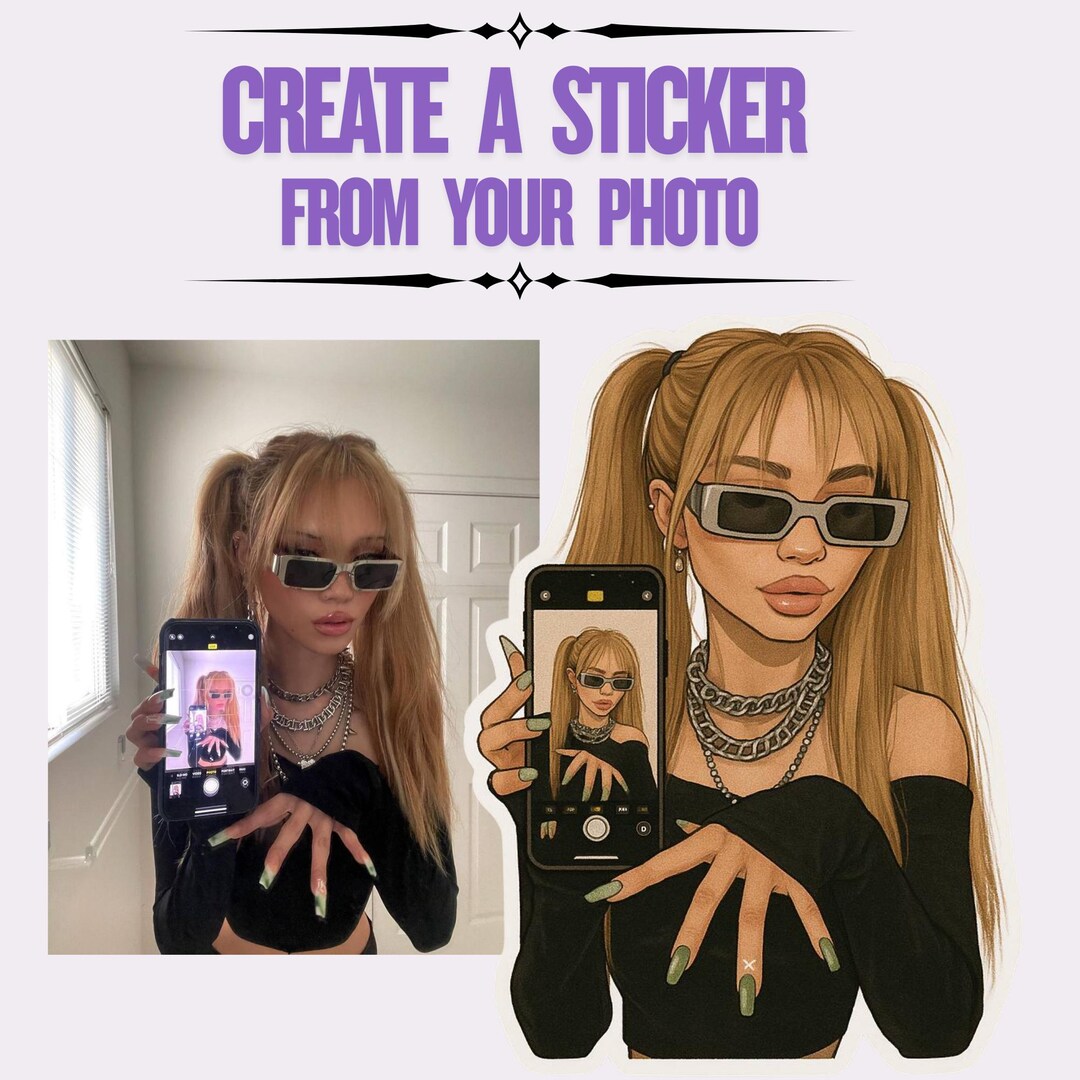 Get Your Own | Custom Digital Stickers & Portrait Printables | - Etsy
