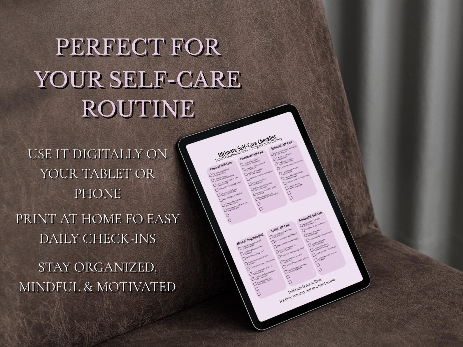 Gentle Daily Reset Checklist | Anxiety & Overthinking Self Care Routine ...