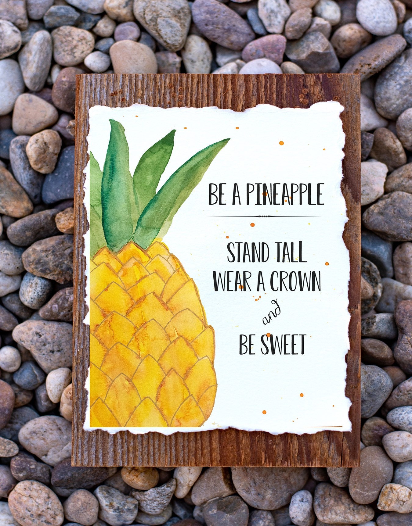 Be a Pineapple // Watercolor Notecards - Etsy