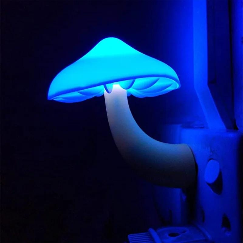 LED Night Lights Mushroom Shape - Bedroom Light - Decor Wall Lamps ...