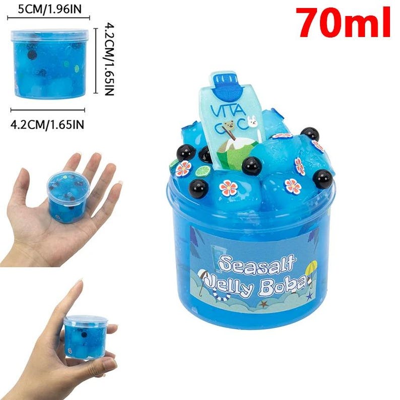 70/300ml Large Capacity Crunchy Slime Kit Premade Crystal Slime Set ...