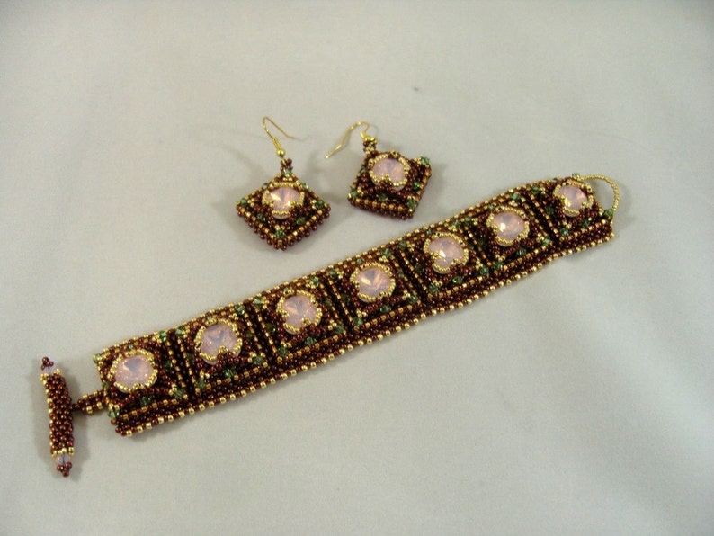 Pattern / Tutorial Beaded Bracelet and Earring Set - Etsy