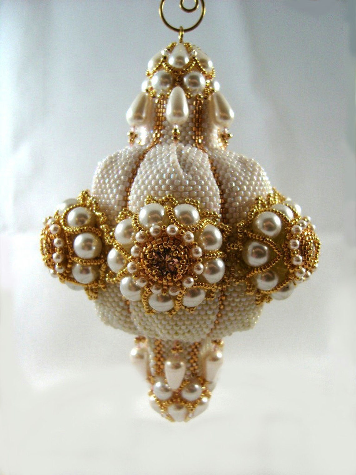 Pattern / Tutorial Beaded Christmas Ornament - Etsy