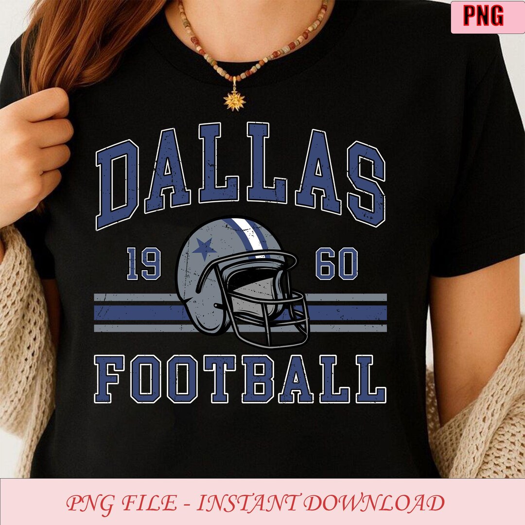 Dallas Football Vintage Style PNG, Retro Dallas Football PNG, Game Day ...