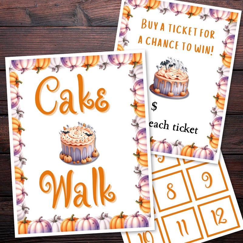 Cake Walk Numbers - Etsy