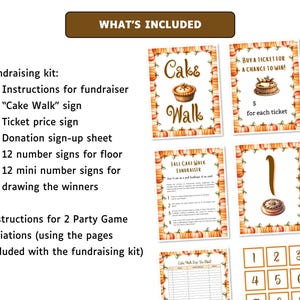 Fall Cake Walk Printable Kit, Autumn Festival/carnival Fundraiser ...