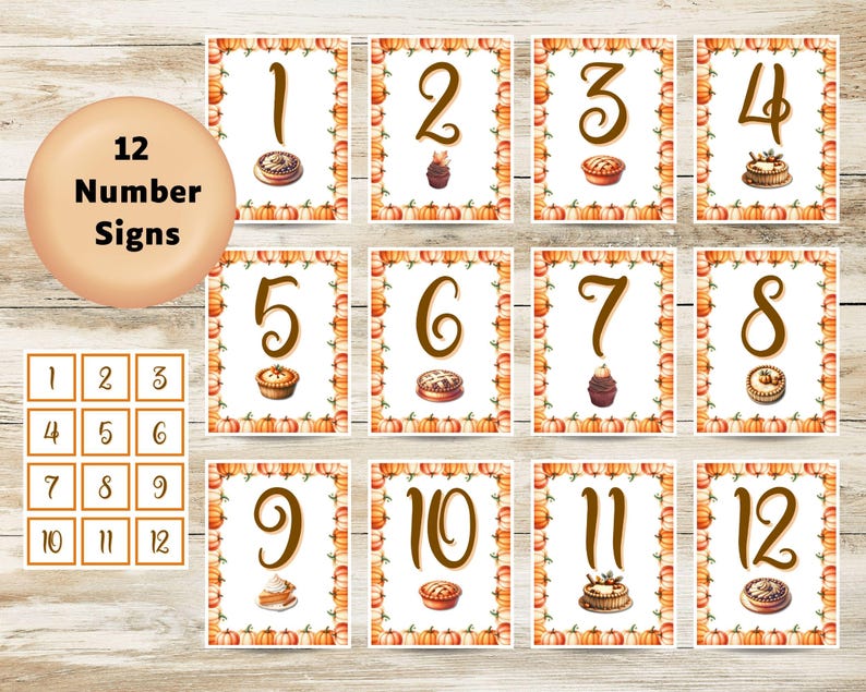 Fall Cake Walk Printable Kit, Autumn Festival/carnival Fundraiser ...