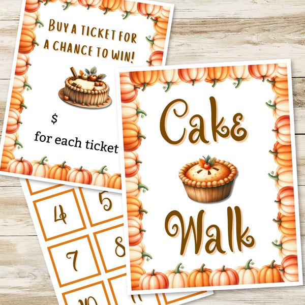 Cake Walk Numbers - Etsy
