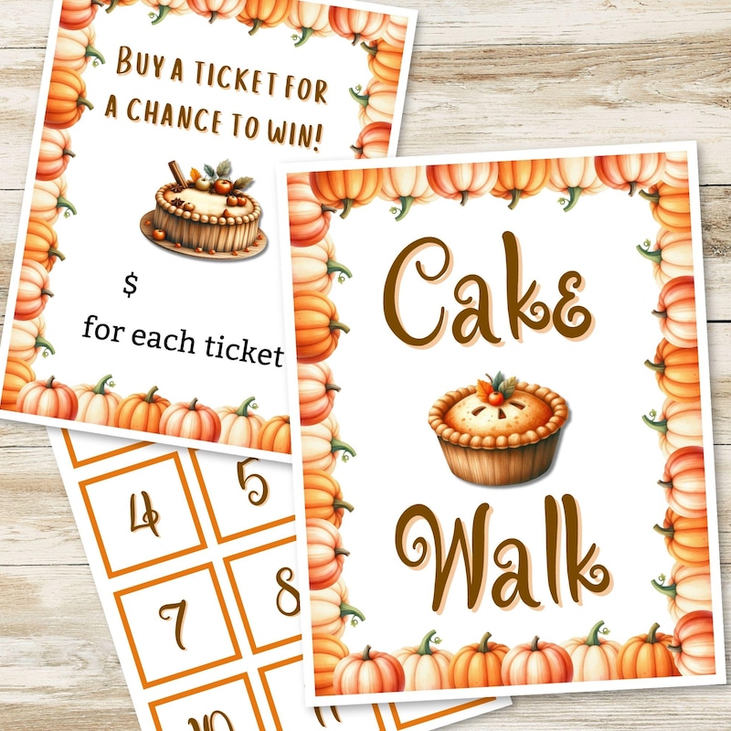 Cake Walk Numbers - Etsy